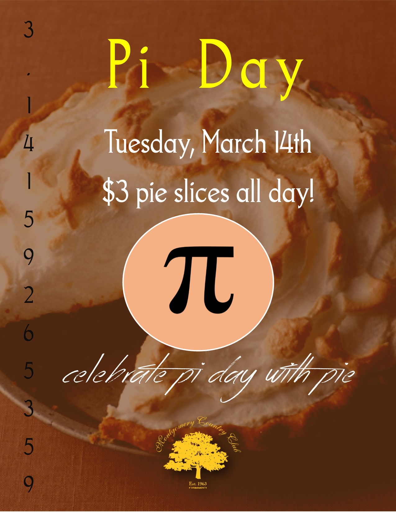 PI Day 3.14159 | Montgomery Country Club | 2017-03-14