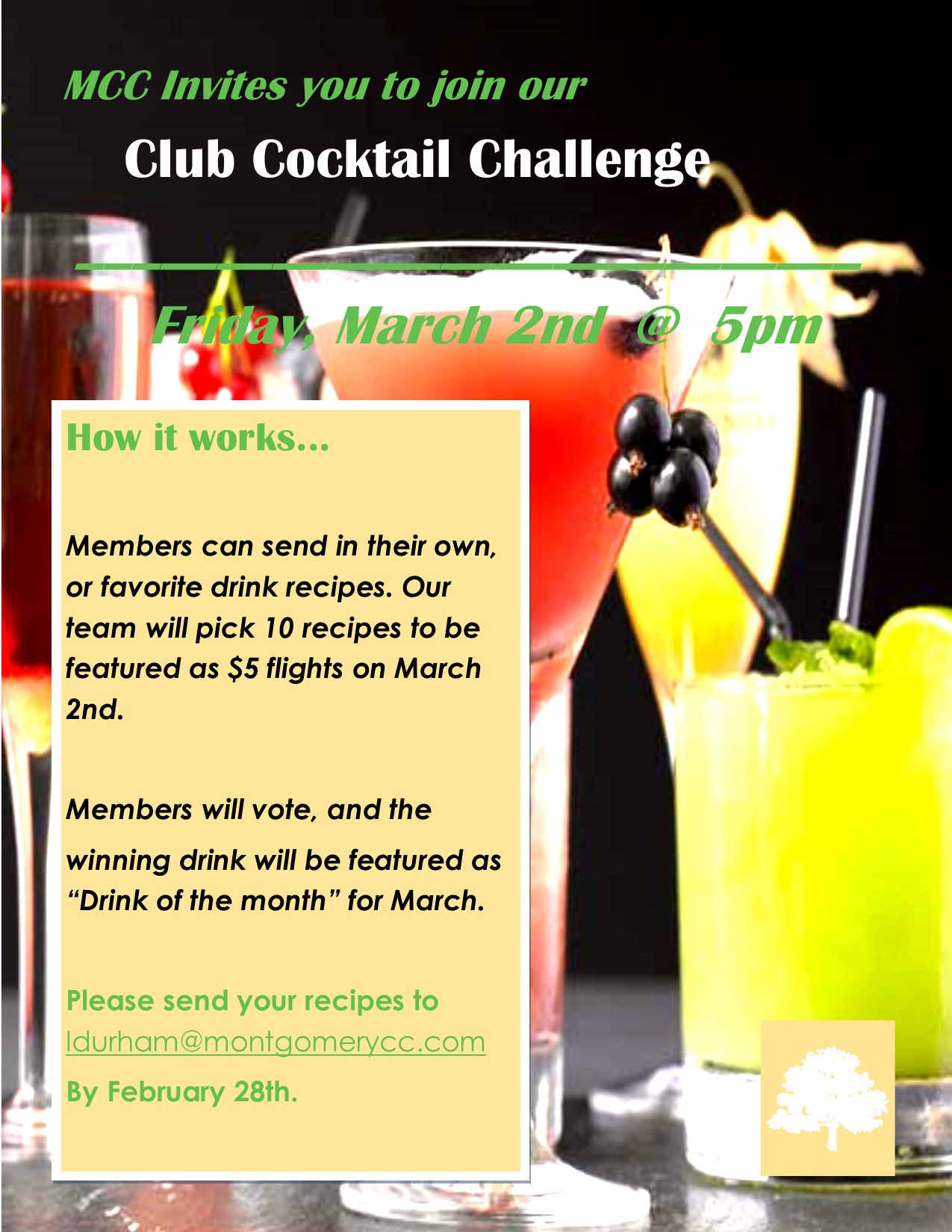 MCC Club Cocktail Challenge | Montgomery Country Club | 2018-03-02