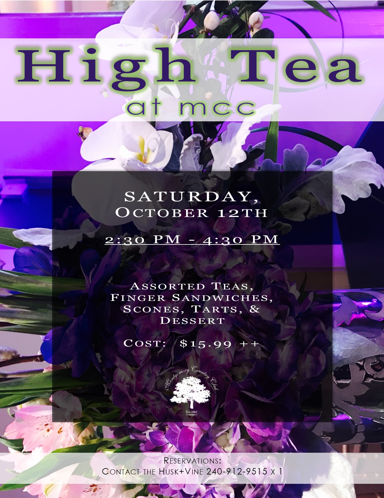 High Tea @ Montgomery Country Club | Montgomery Country Club | 2019-10-12